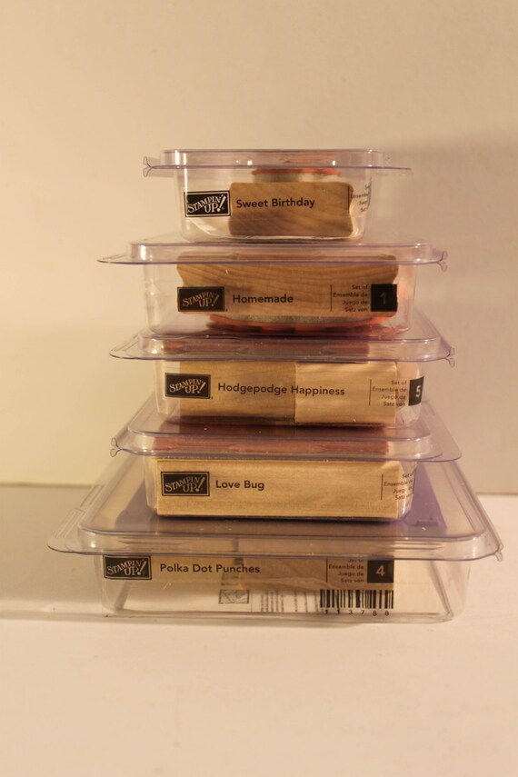 Stampin Up Stamp Sets-Wood Mount-Lot-Group-Homemade-Hodgepodge | Etsy