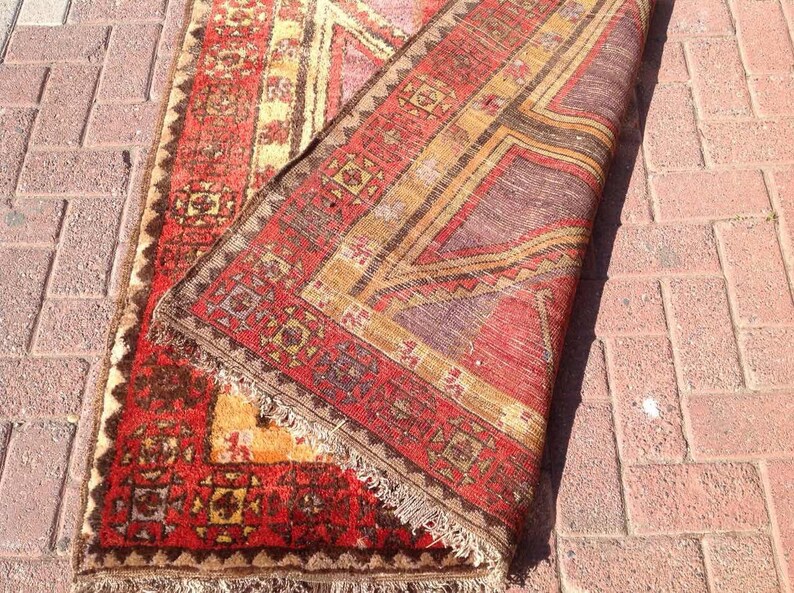 Wool Runner rug Turkish runner rug Red and Purple runner | Etsy
