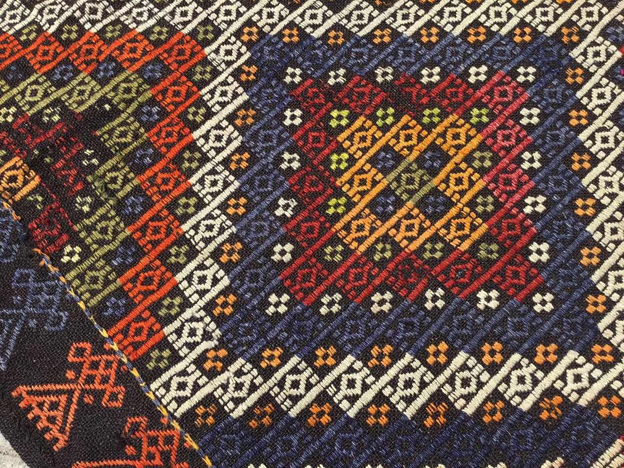 Geometric rug Embroidered Kilim rug 105 X 62 | Etsy