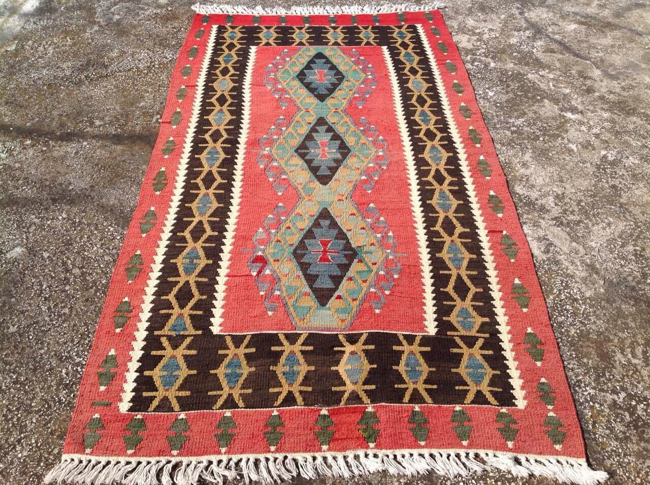 Red Kilim Rug 70.5 X 38 Vintage Turkish Kilim - Etsy