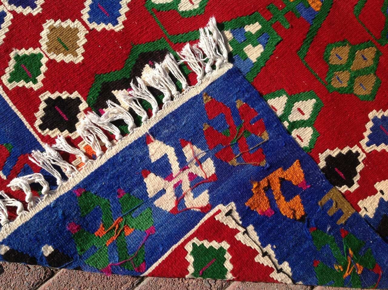 Small Kilim Rug 74 X 43 Blue Kilim Vintage | Etsy