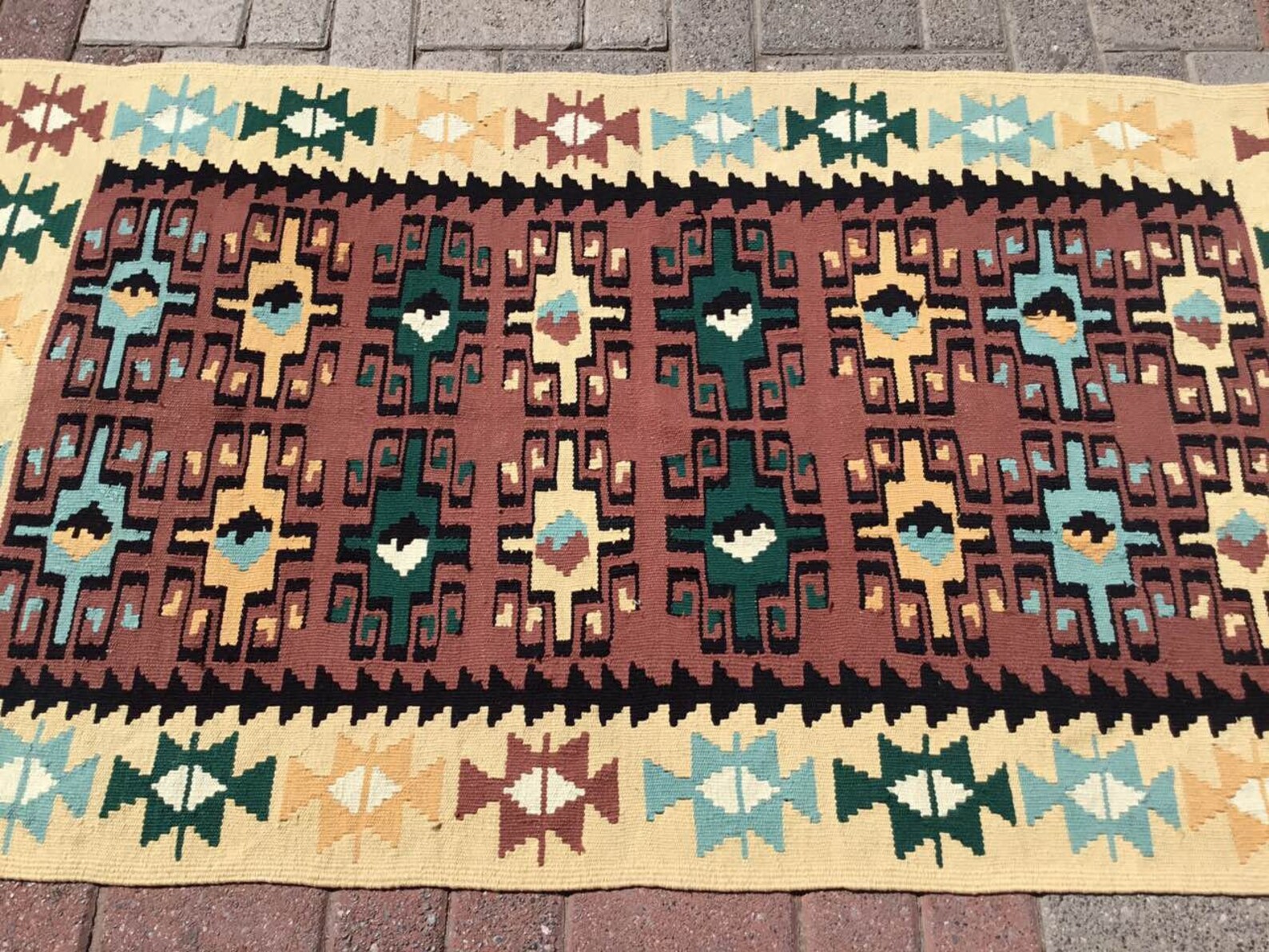 Small Kilim Rug, 64" X 35.5" Entrance Rug, Vintage Turkish Rug, Pastel ...
