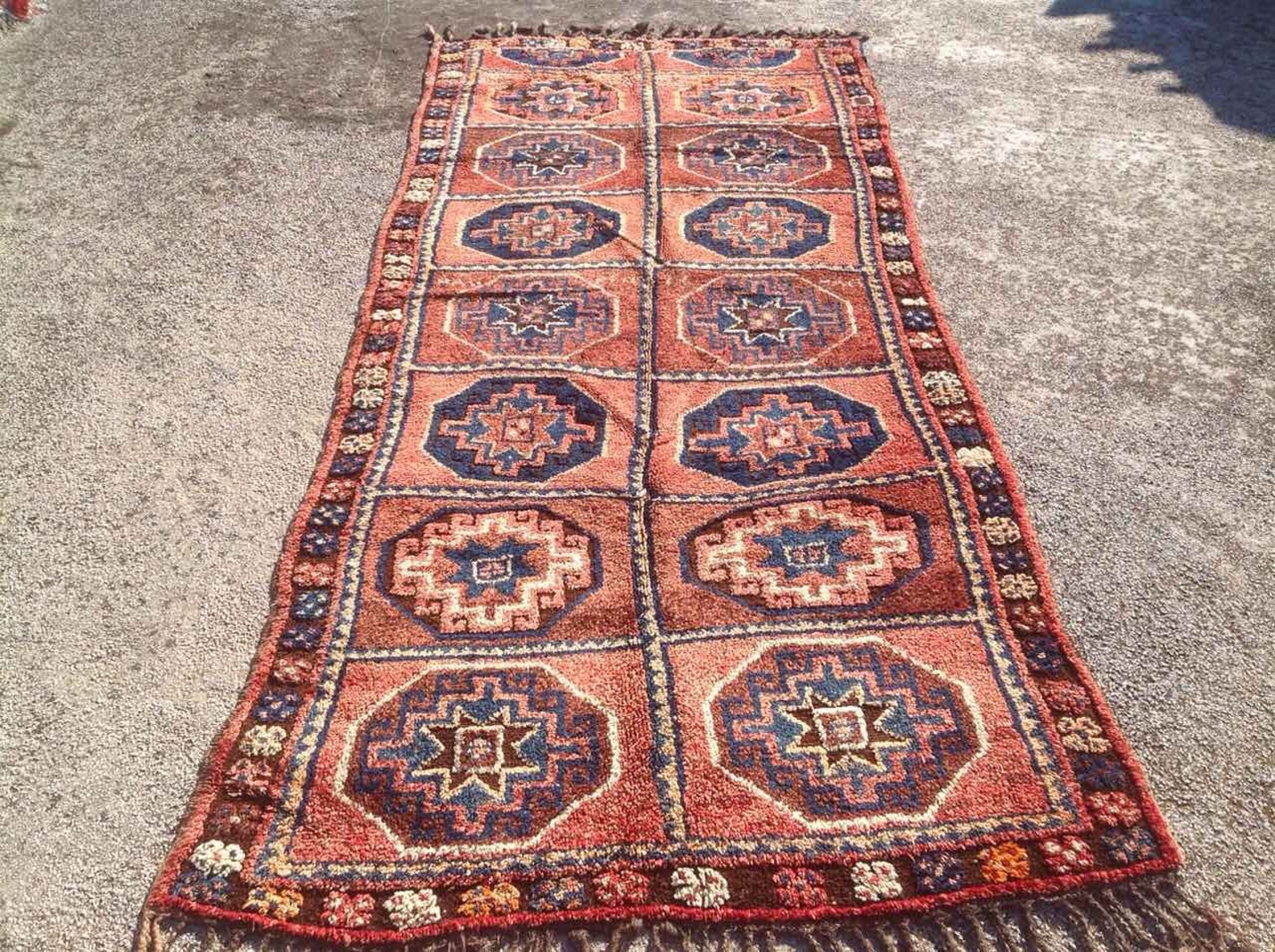 Vintage Runner Rug Hand Knotted Rug Red Runner Runner - Etsy