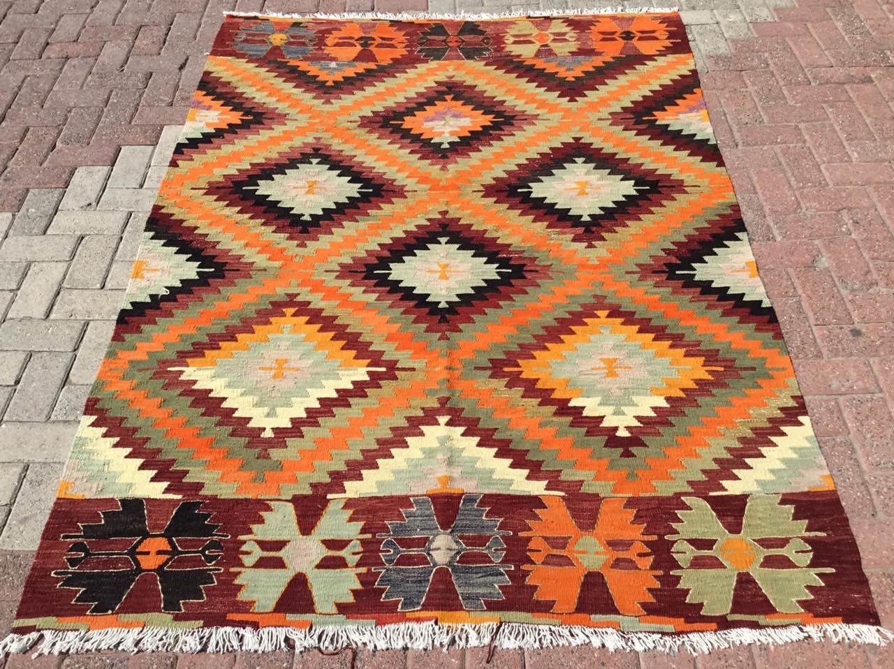 Diamond Design Rug 88 X 62 Kilim Rug Vintage - Etsy