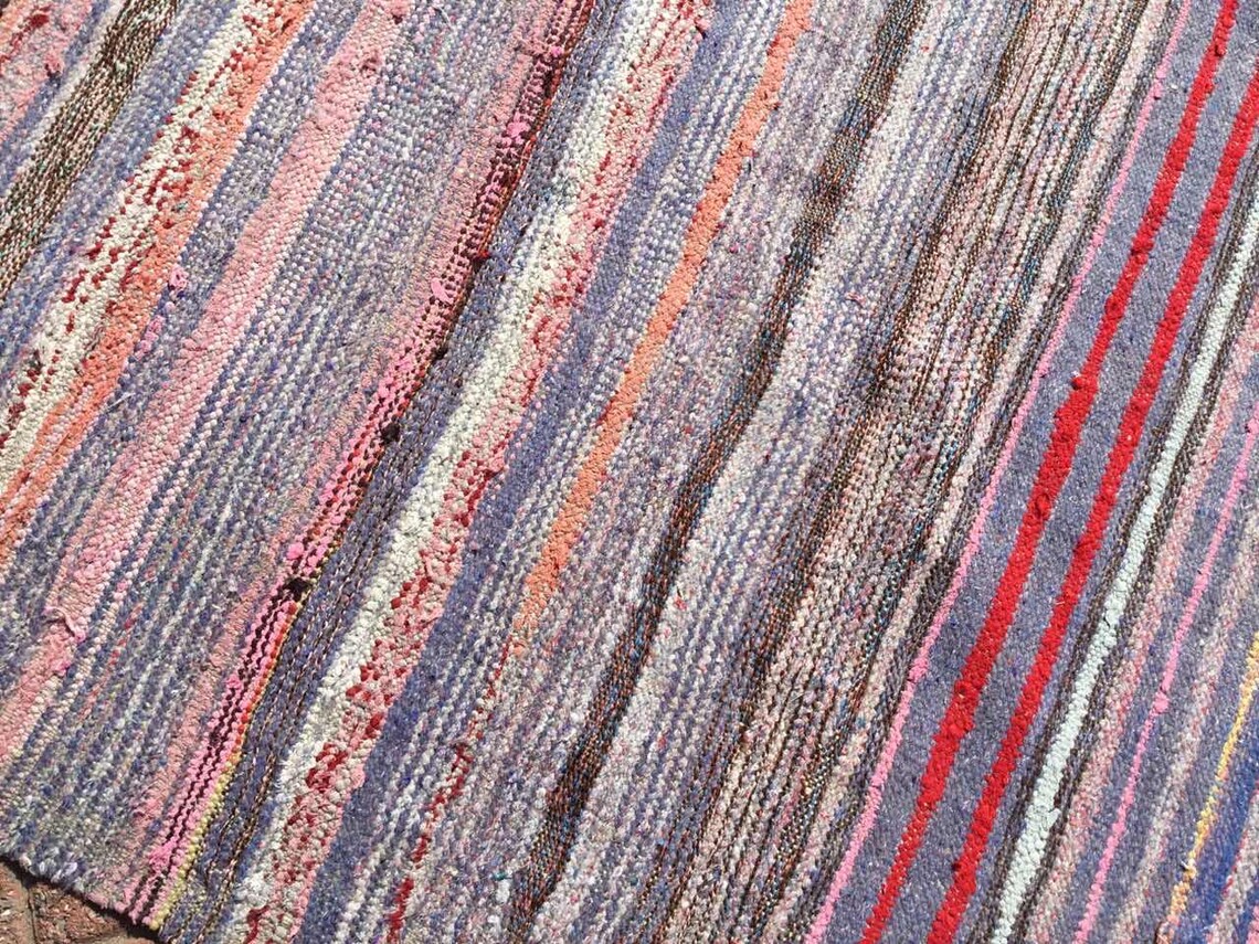Striped kilim rug colorful area rug 82 x 54 | Etsy