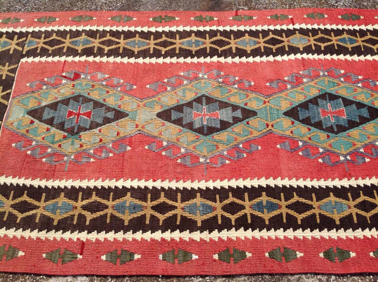 Red Kilim Rug 70.5 X 38 Vintage Turkish Kilim - Etsy