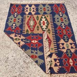 Small Kilim Rug, Entrance Rug, Vintage Turkish Rug, Pastel Kilim Rug ...