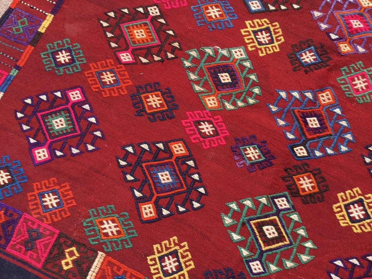 Red Kilim rug 81 x 65 Vintage Turkish kilim rug | Etsy