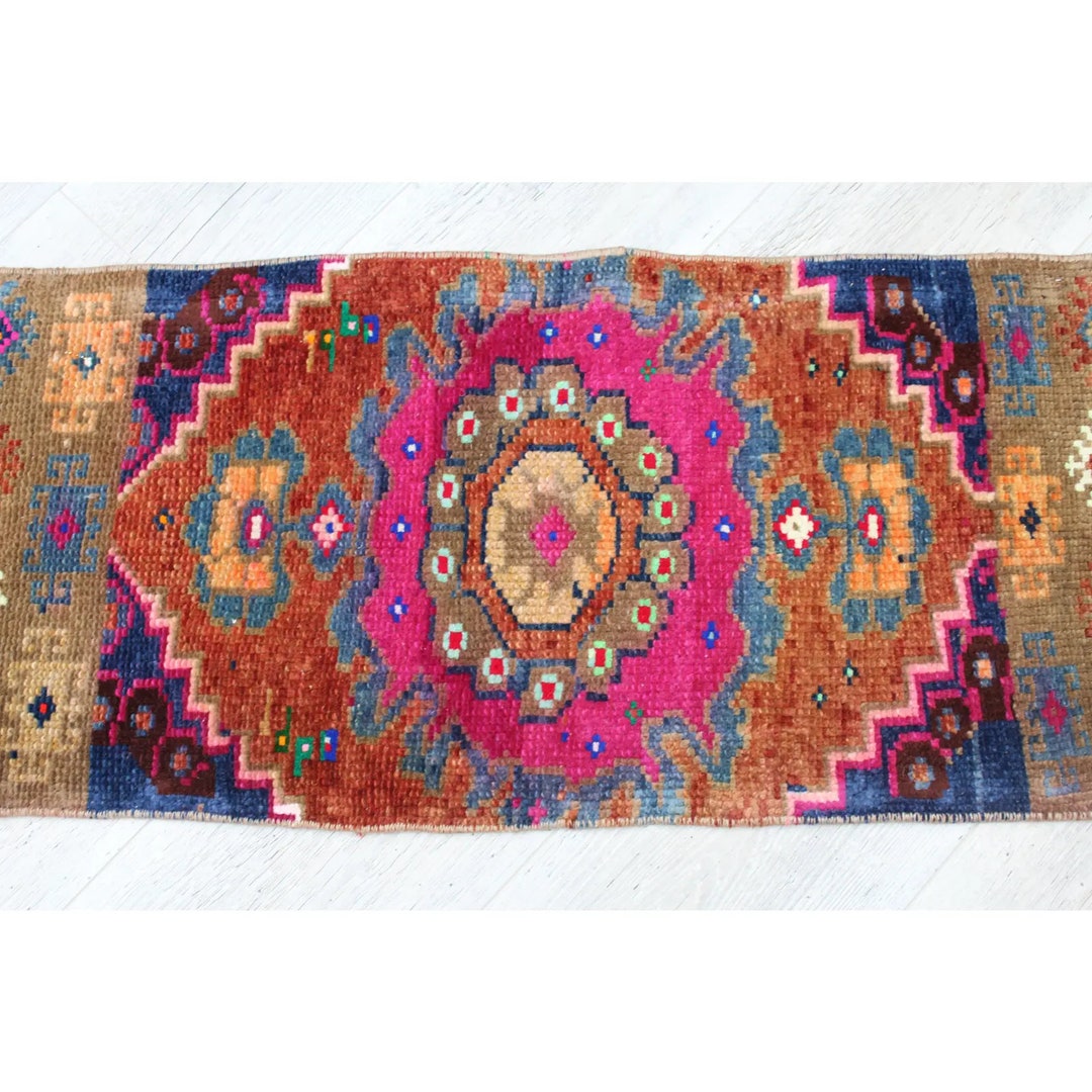 Pink Mini Rug, Cute Rugs, Small Rug, Bathroom Rug, Door Mat, 16" X 33 ...