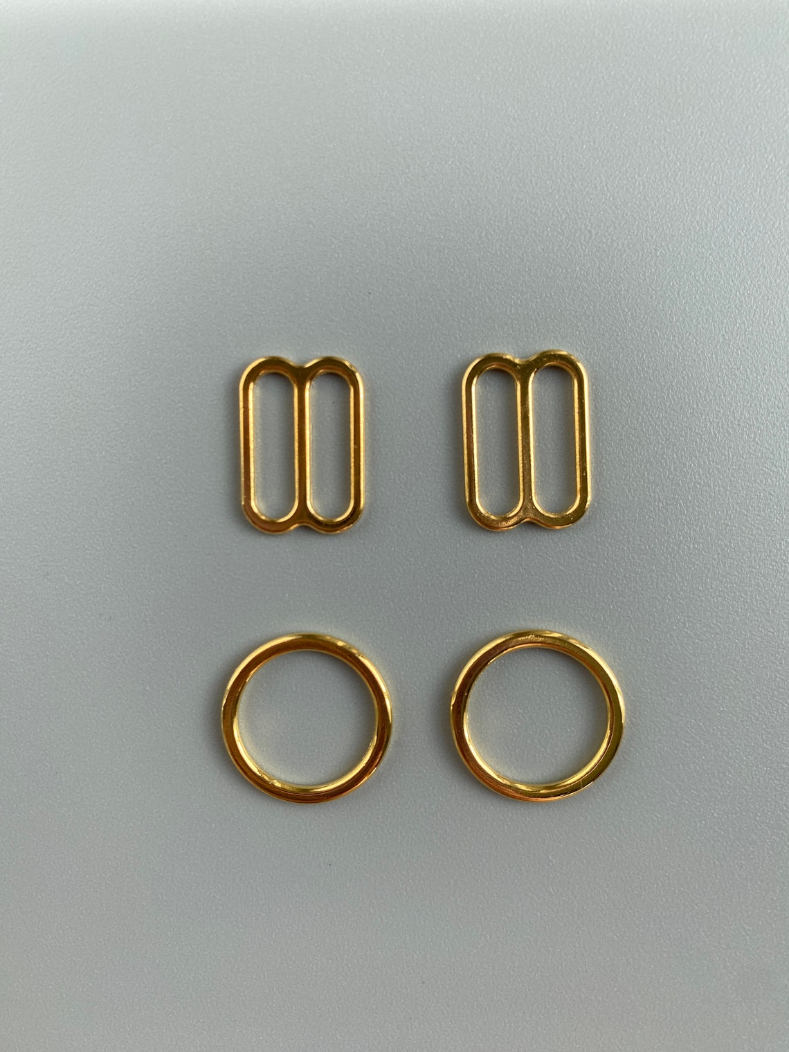 Gold 13/14mm Bra Ring & Slider Sets - Etsy