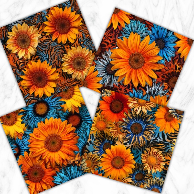 Floral Animal Print Paper: Picasso Style, High-res PNG (digital ...