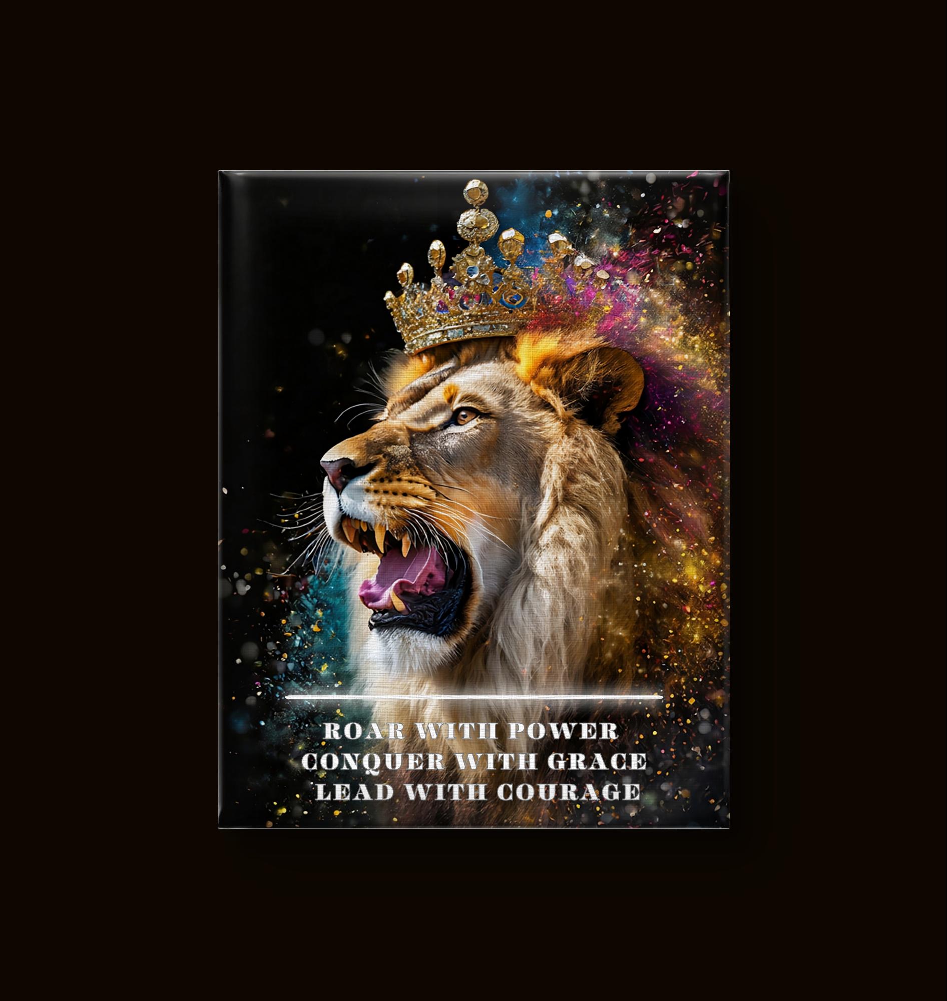 Bold Quote Roar With Power Conquer With Grace Lead With Courage High ...