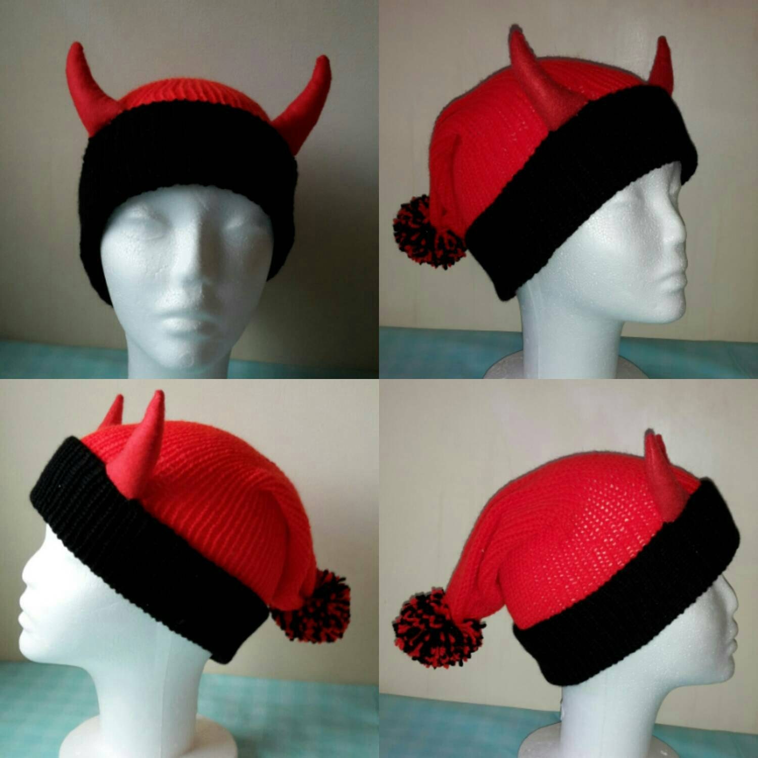 Luxury Krampus Santa Hat Bad Santa Hat Evil Santa Hat Krampus Hat ...