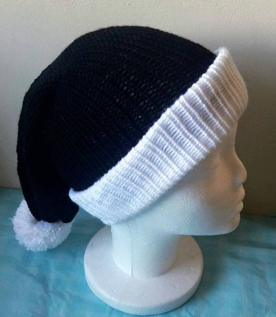 Bad Santa Hat Alternative Santa Hat Santa Hat Black Santa Hat Christmas ...