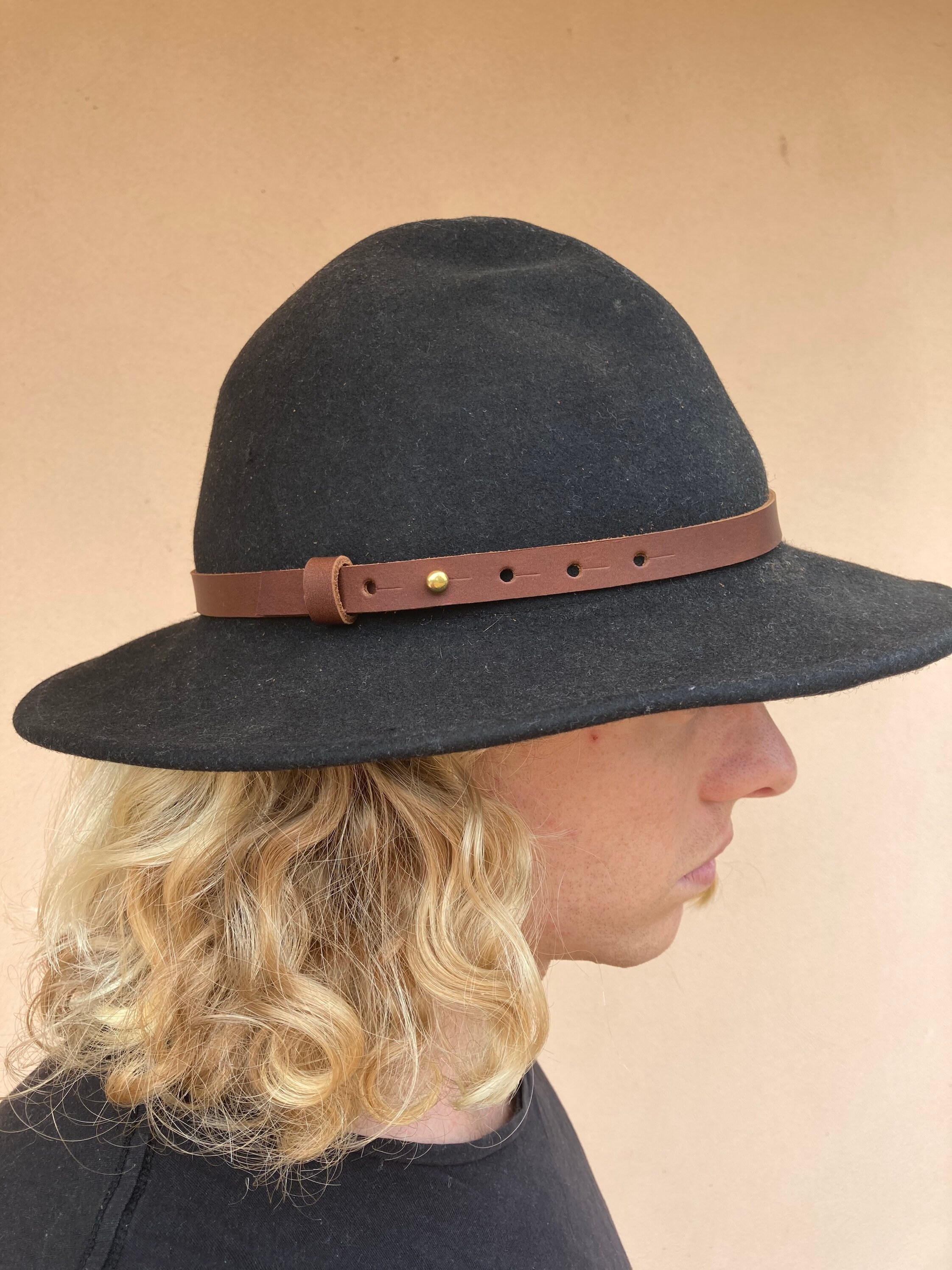 Leather Hat Band Adjustable Hatband Hat Accessory - Etsy