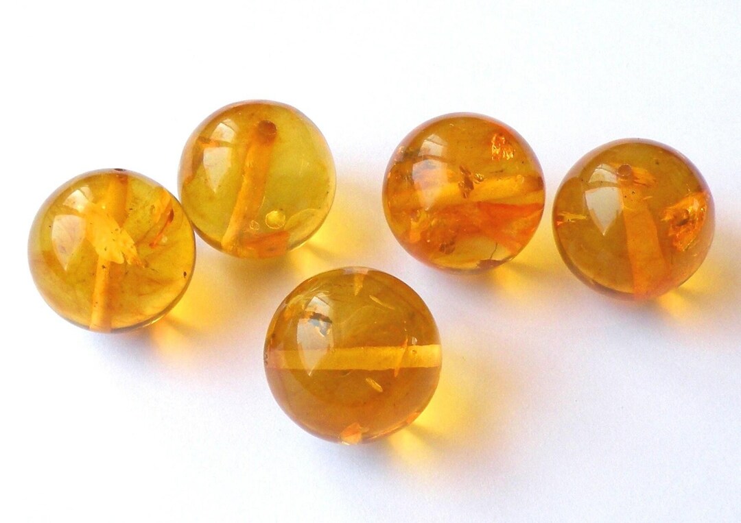 Genuine Amber Beads, 16.5 Mm Diameter, 1 Drilled Baltic Amber Bead ...
