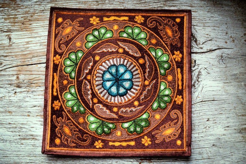 Huichol Peyote Mandala Patch Huichol Art Embroidery Hikuri | Etsy