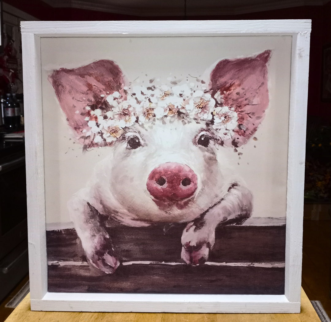 Baby Pig Picture, Baby Far, Canvas Pig Print, Baby Farm Animal Art ...