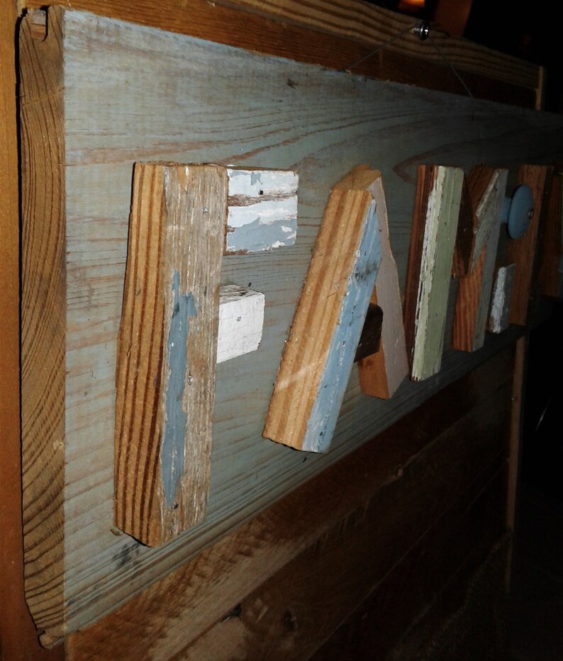 Rustic Wall Art, Family Sign, Typography, Vintage Wall Art, Primitive ...
