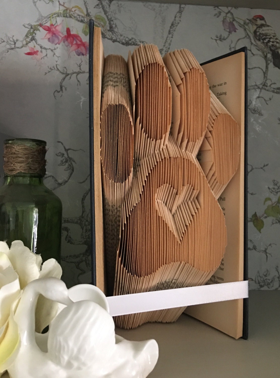 Folded Book Art Pattern 'heart in Pawprint' - Etsy