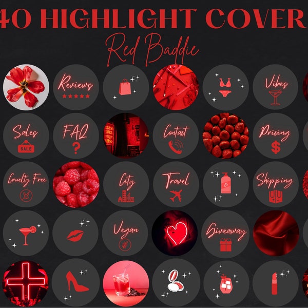 Red Instagram Highlights - Etsy