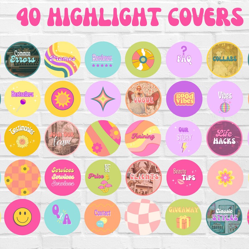 Highlight Covers - Etsy