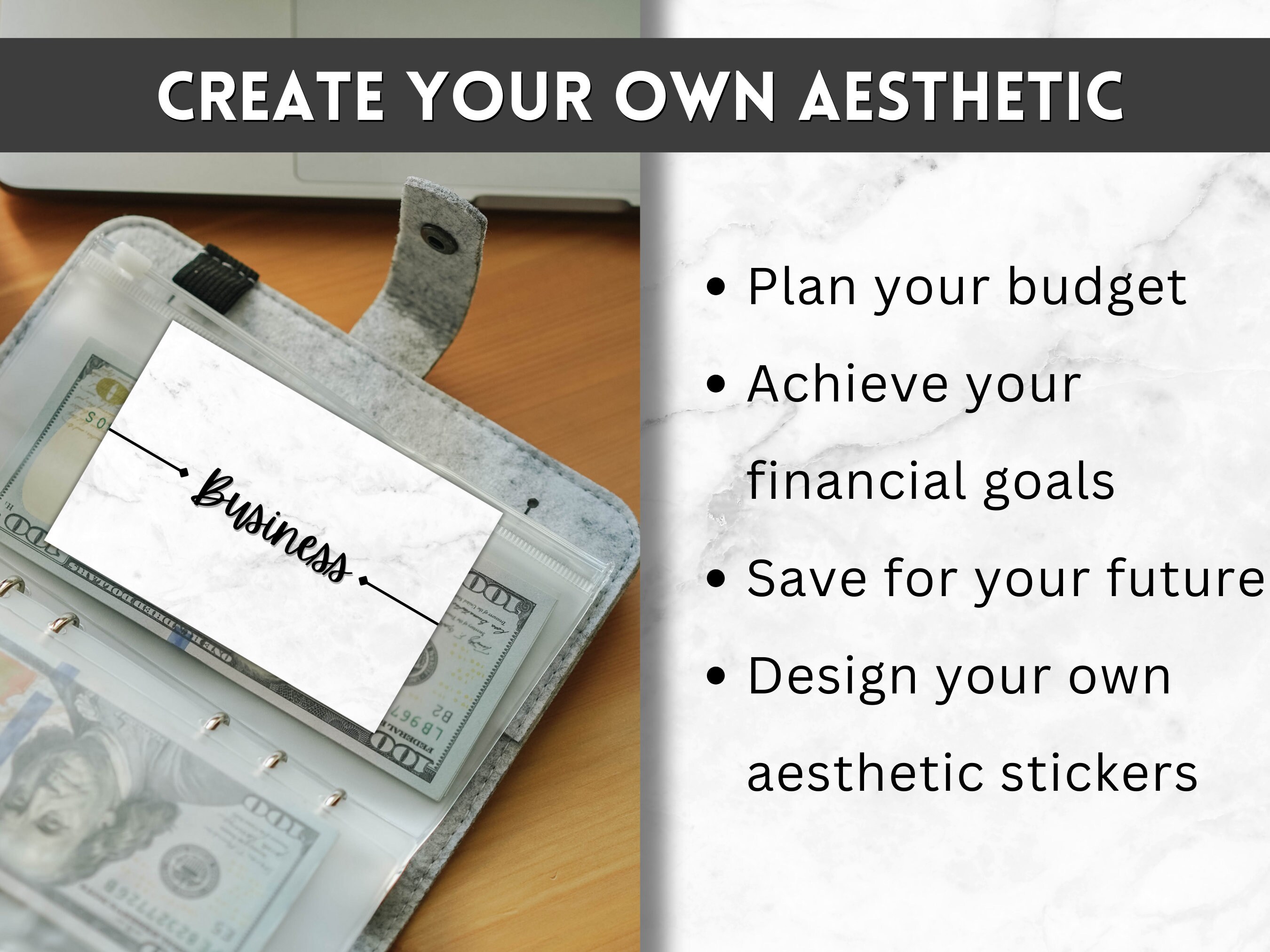 Luxury Cash Stuffing Label Template, Editable Cash Envelope Stickers ...