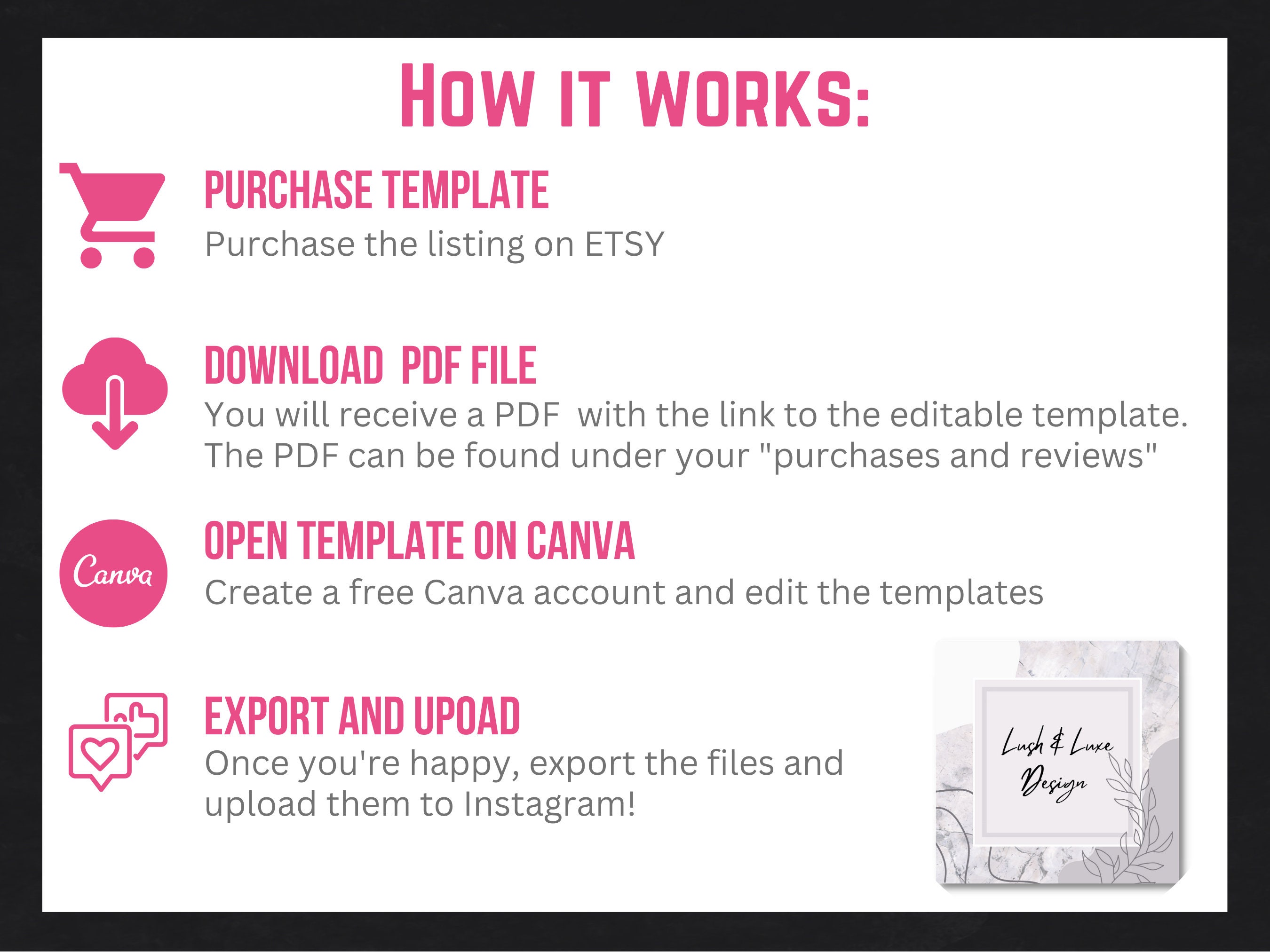 DIY Lash Tech Instagram Post Templates 30 Editable Canva Pink - Etsy