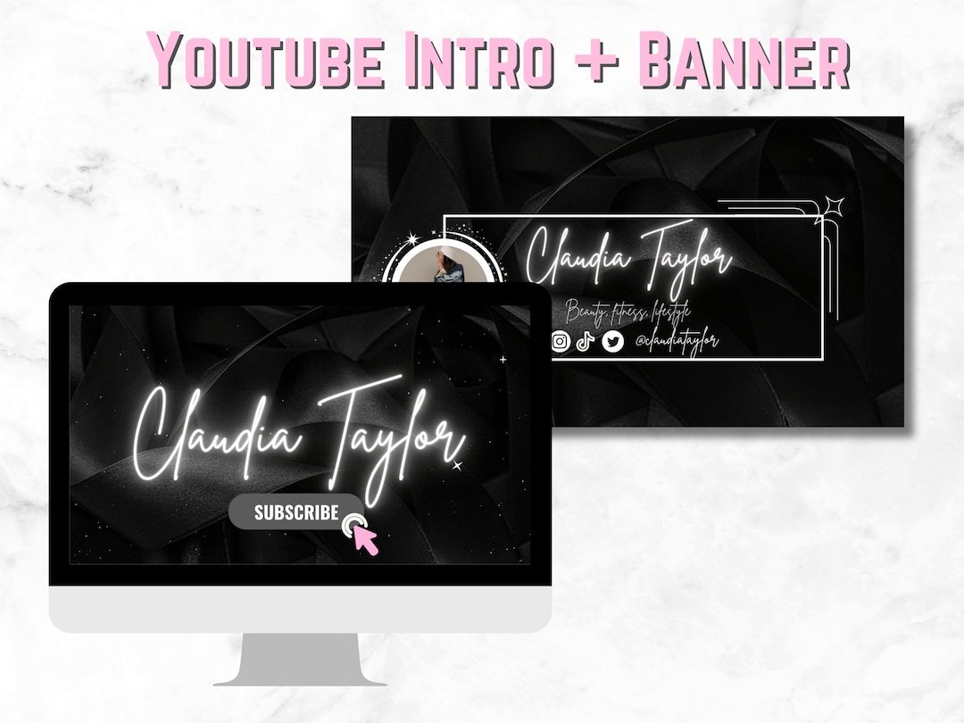 Youtube Intro Banner Template Luxury Youtube Branding Kit, White ...