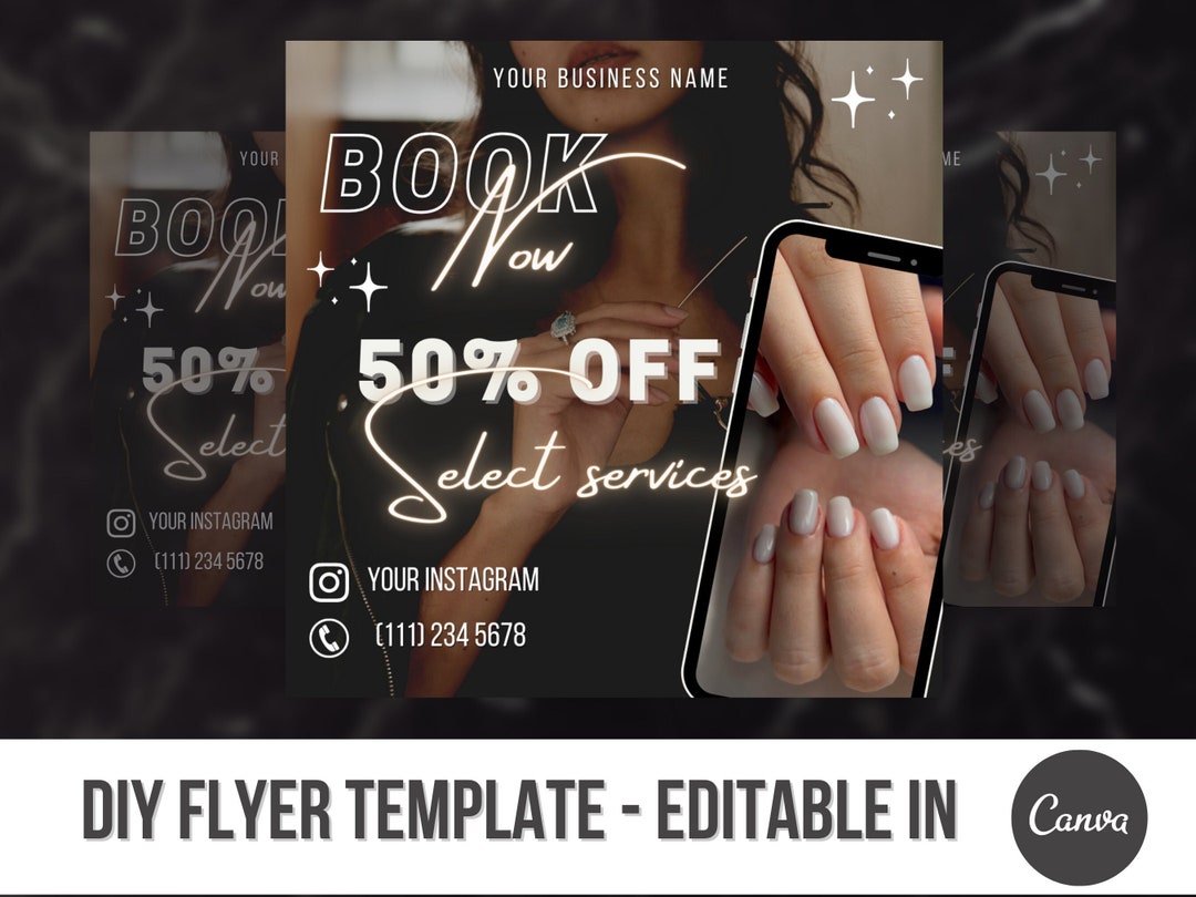 Editable Book Now Flyer Canva Template, DIY Appointments Available ...