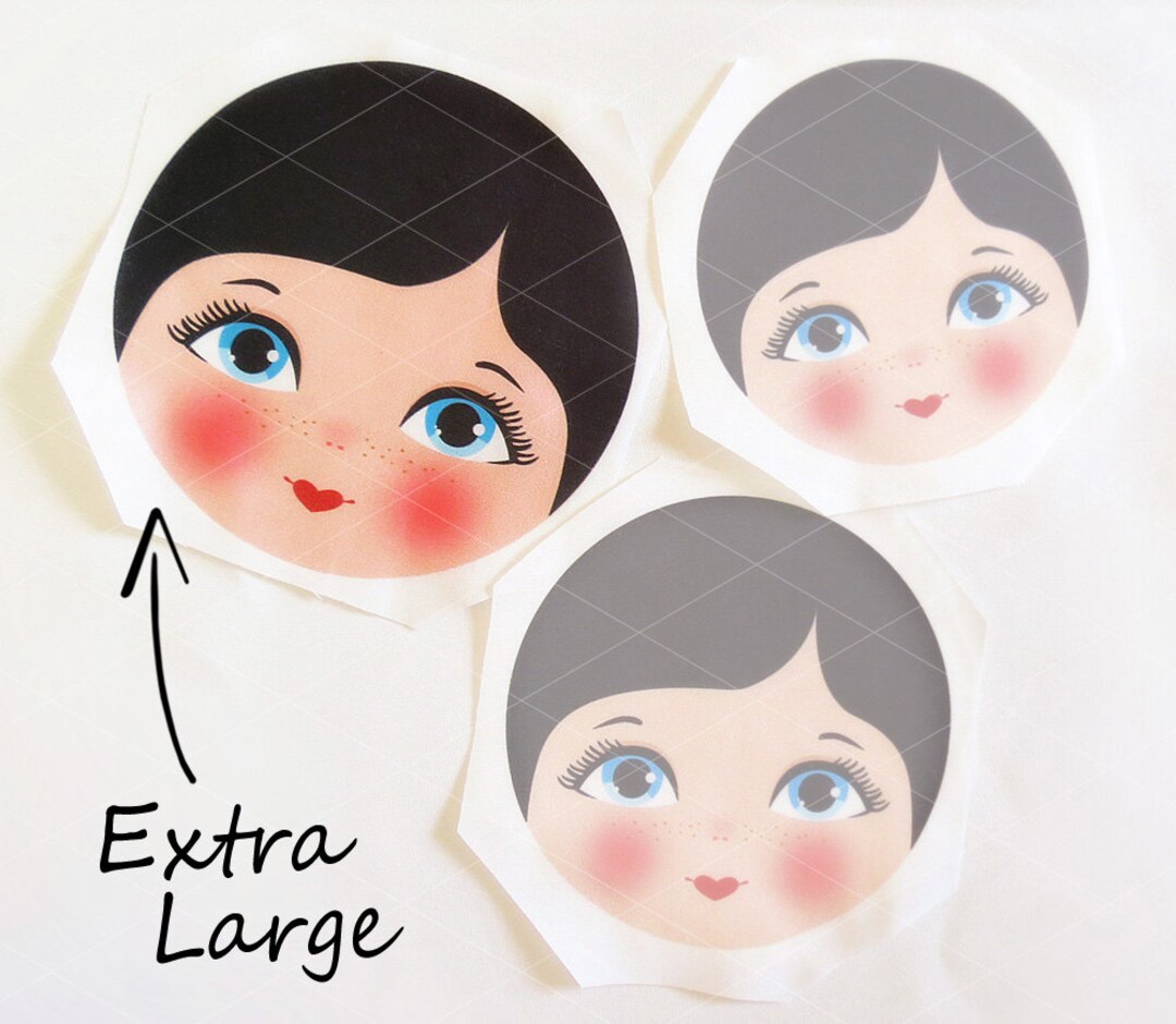 Babushka Matryoshka Cloth Face, Fabric Face, Doll Making Supplies ...