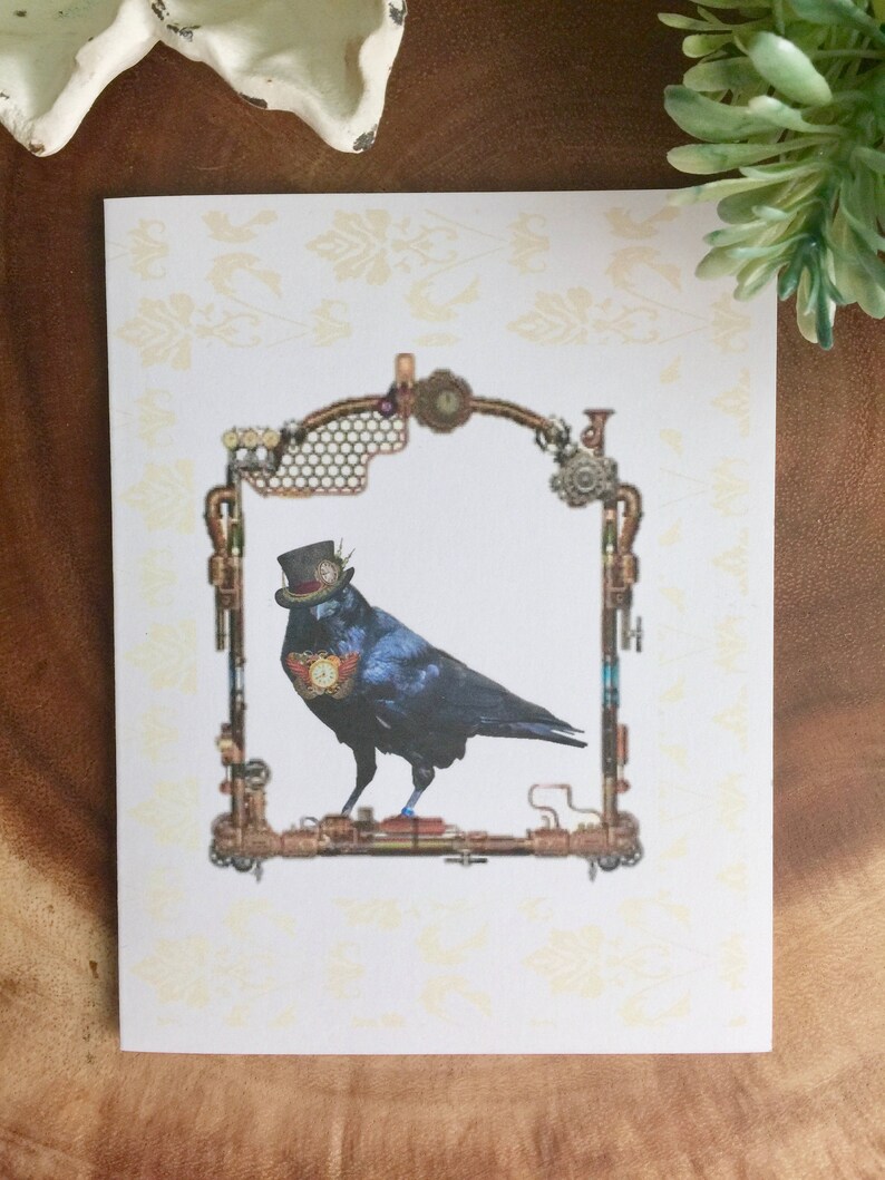 Steampunk Raven Handmade Notecards With Eco-friendly Envelopes - Etsy