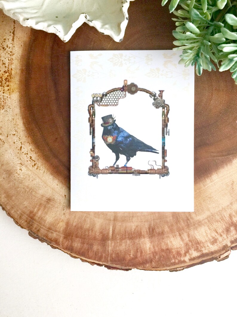 Steampunk Raven Handmade Notecards With Eco-friendly Envelopes - Etsy