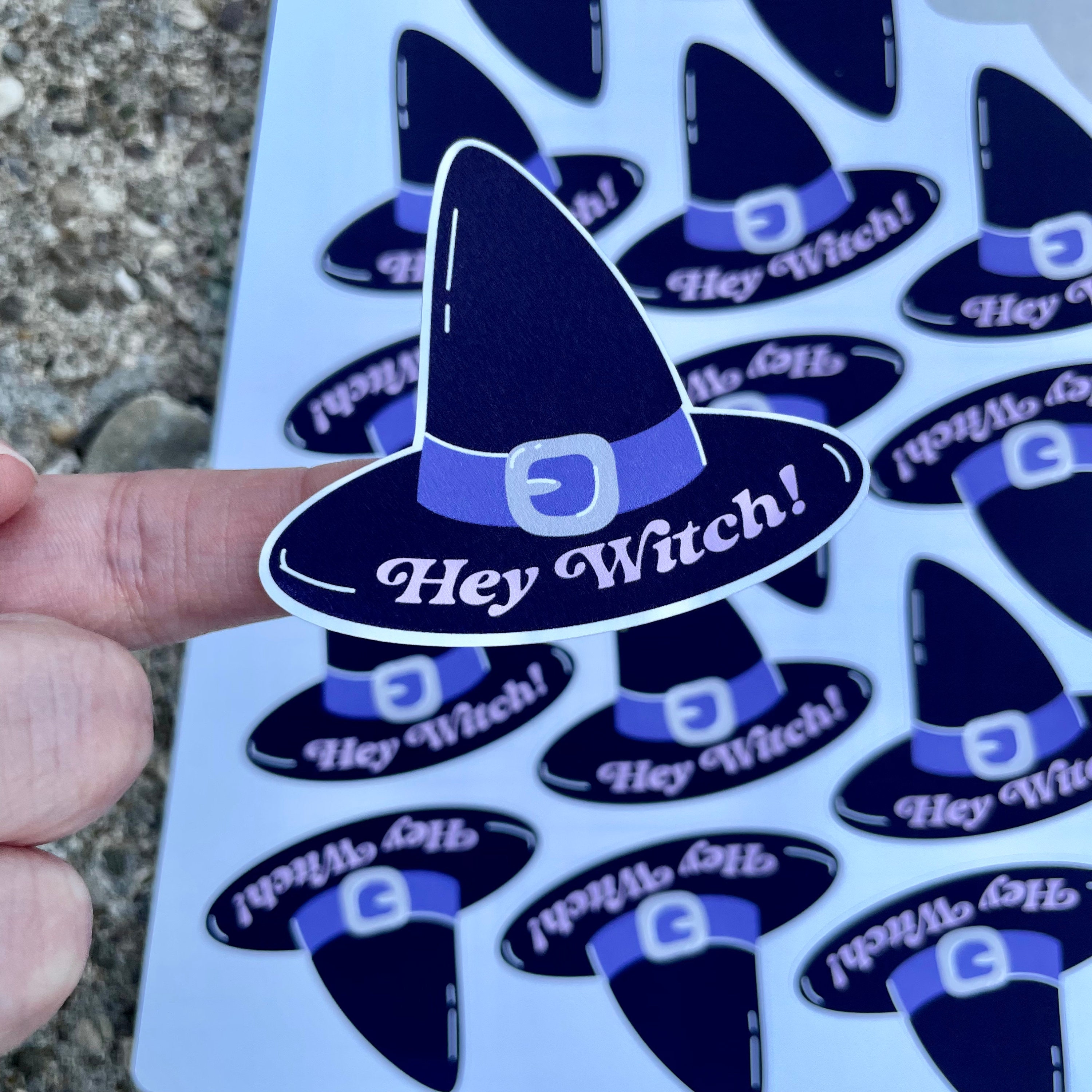 Hey Witch Mail Stickers Halloween Sheet Stickers for - Etsy