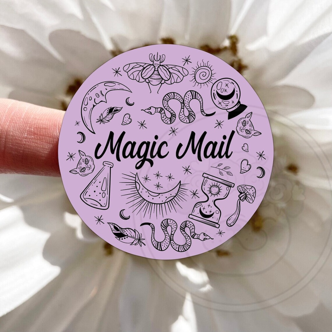 Magic Mail Sticker Sheet for Packaging Lavender - Witch, Crystals ...