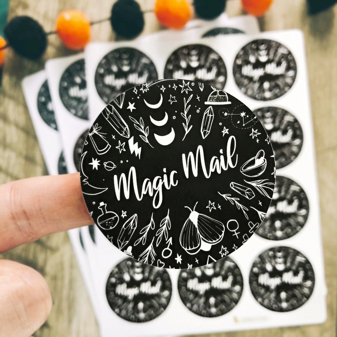 Magic Mail Wtichy Stickers Witch Stickers Magical Stickers | Etsy