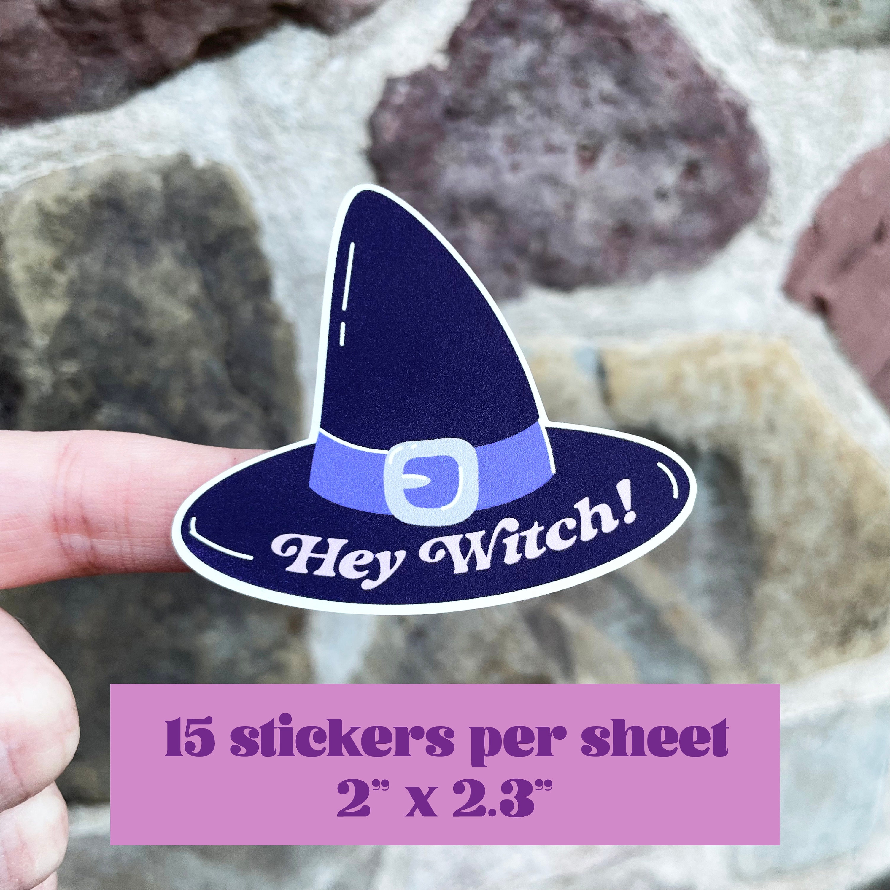 Hey Witch Mail Stickers Halloween Sheet Stickers for - Etsy