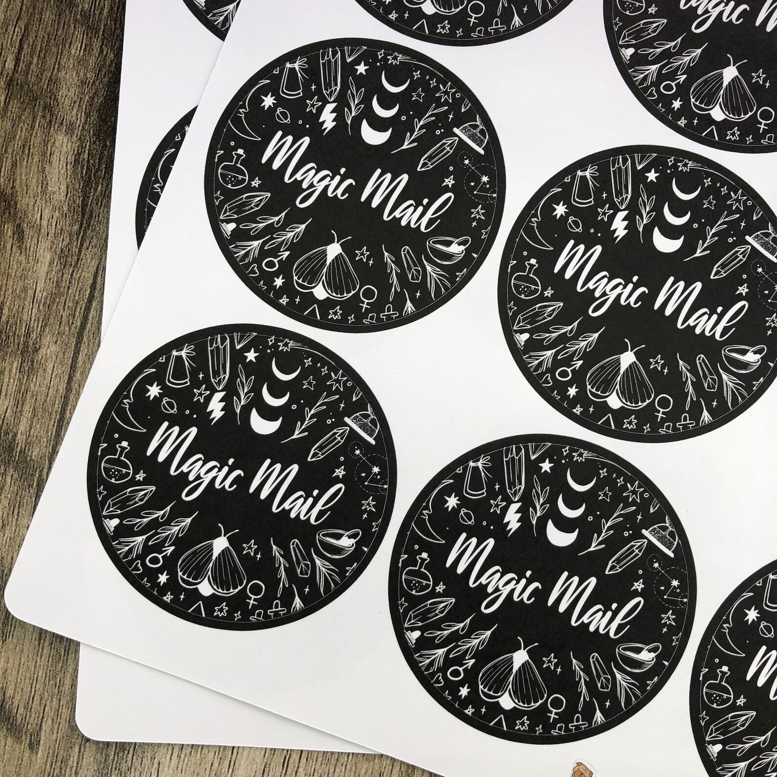 Magic Mail Wtichy Stickers Witch Stickers Magical Stickers - Etsy