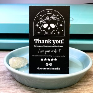 Skull Goth Stars Thank You Cards - Social Media Cards - Thank You Cards ...