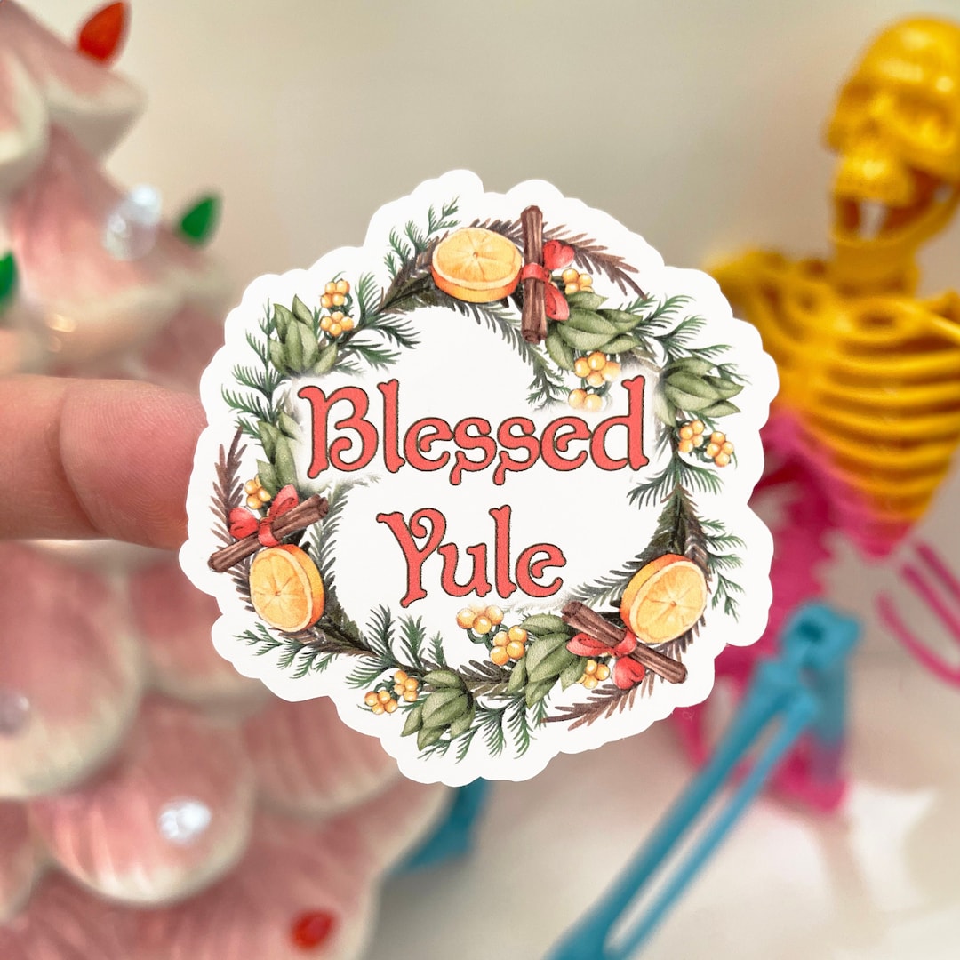 Blessed Yule Sticker Sheet for Packaging - Witch, Yuletide, Festive ...