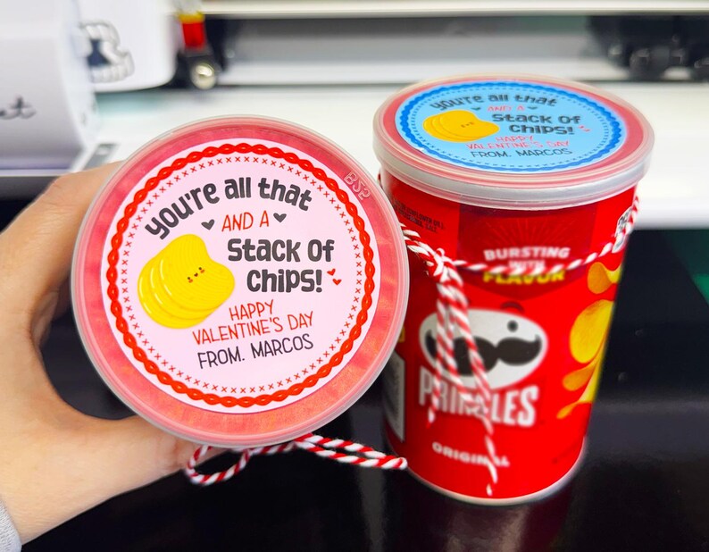 Chips Valentine Stickers | You're All That and a Stack of Chips Favors ...