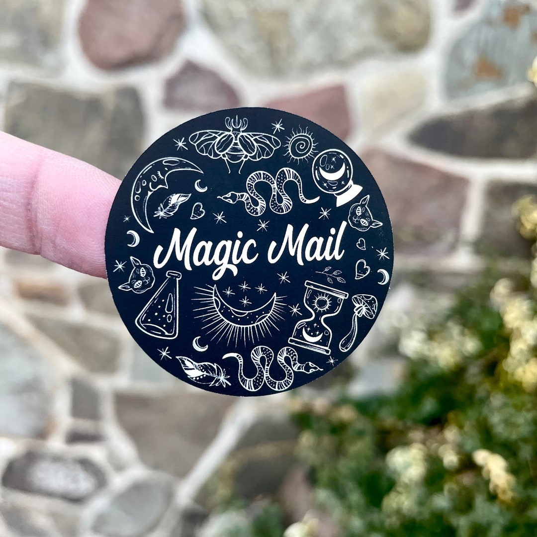 Magic Mail Sticker Sheet for Packaging (black) - Spooky, Halloween ...