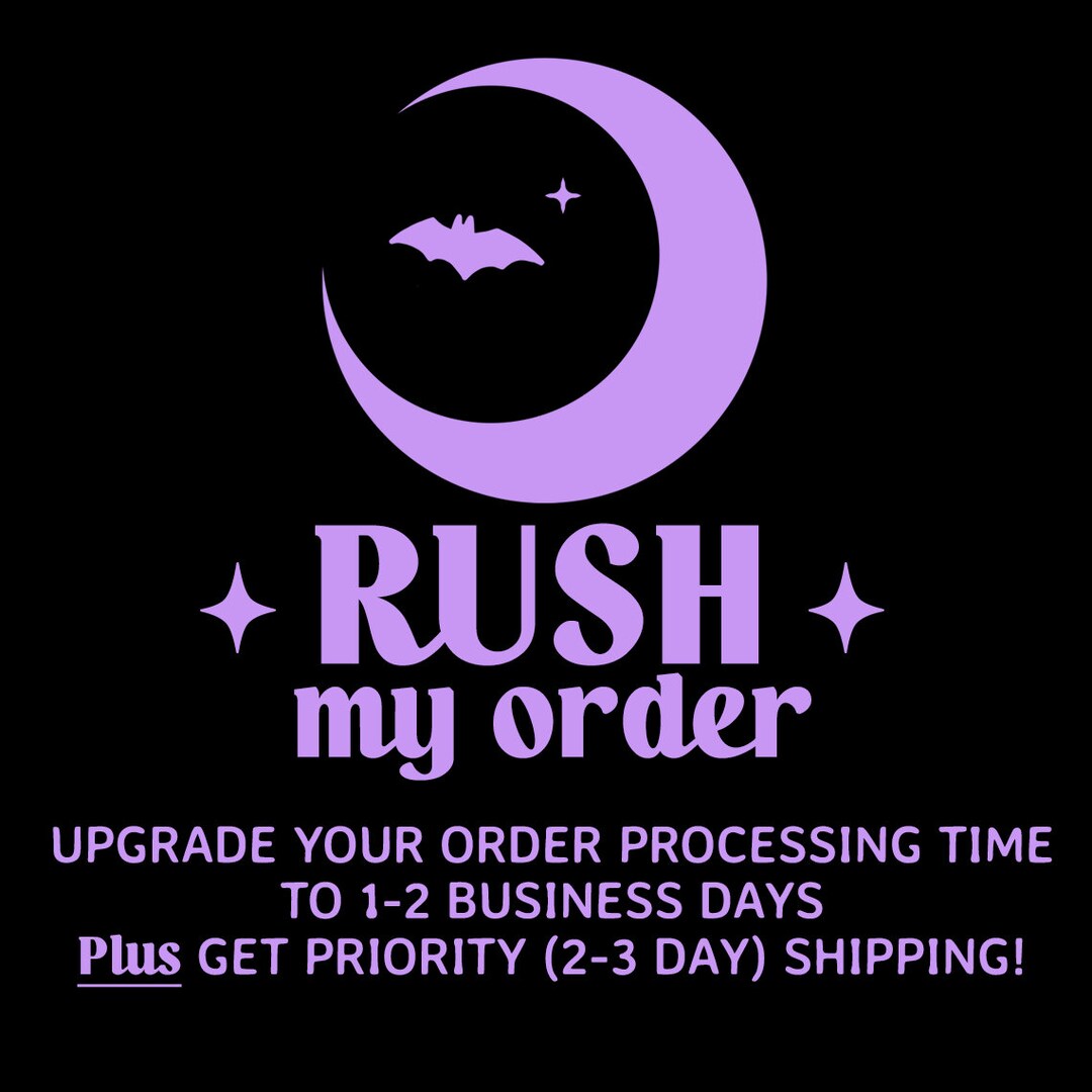 RUSH MY ORDER Add On: Upgrade Processing and Shipping Time - Etsy