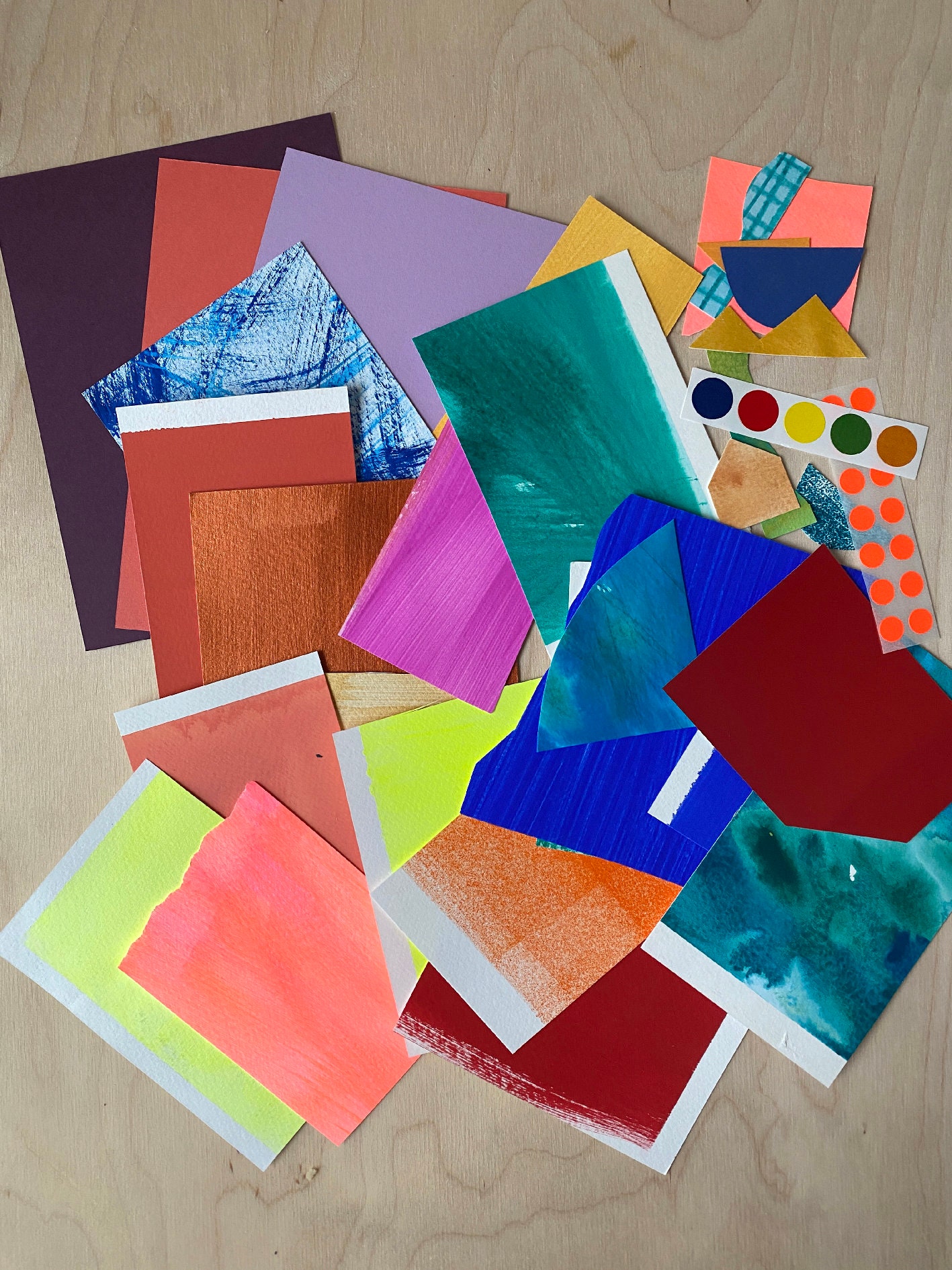 Paper Collage Card Kit - Etsy