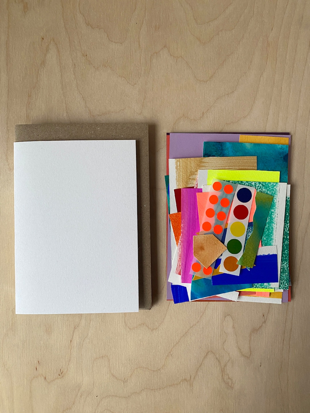 Paper Collage Card Kit - Etsy