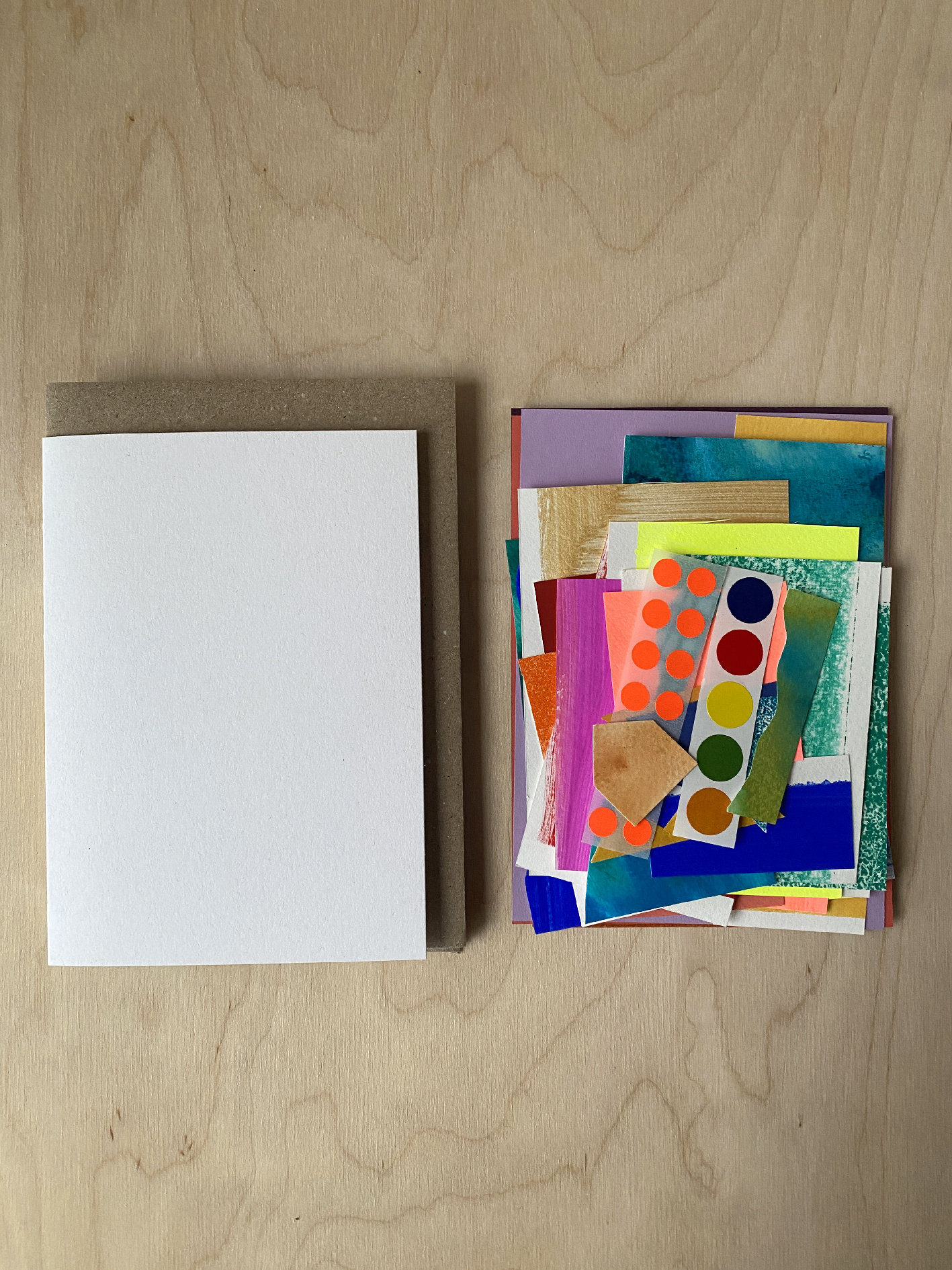 Paper Collage Card Kit - Etsy