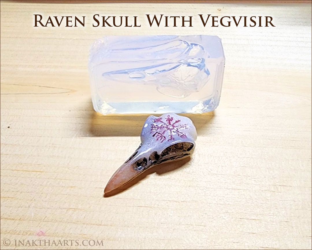 Raven Skull With Vegvisir Viking Mold for Resin - Epoxy and UV - Etsy