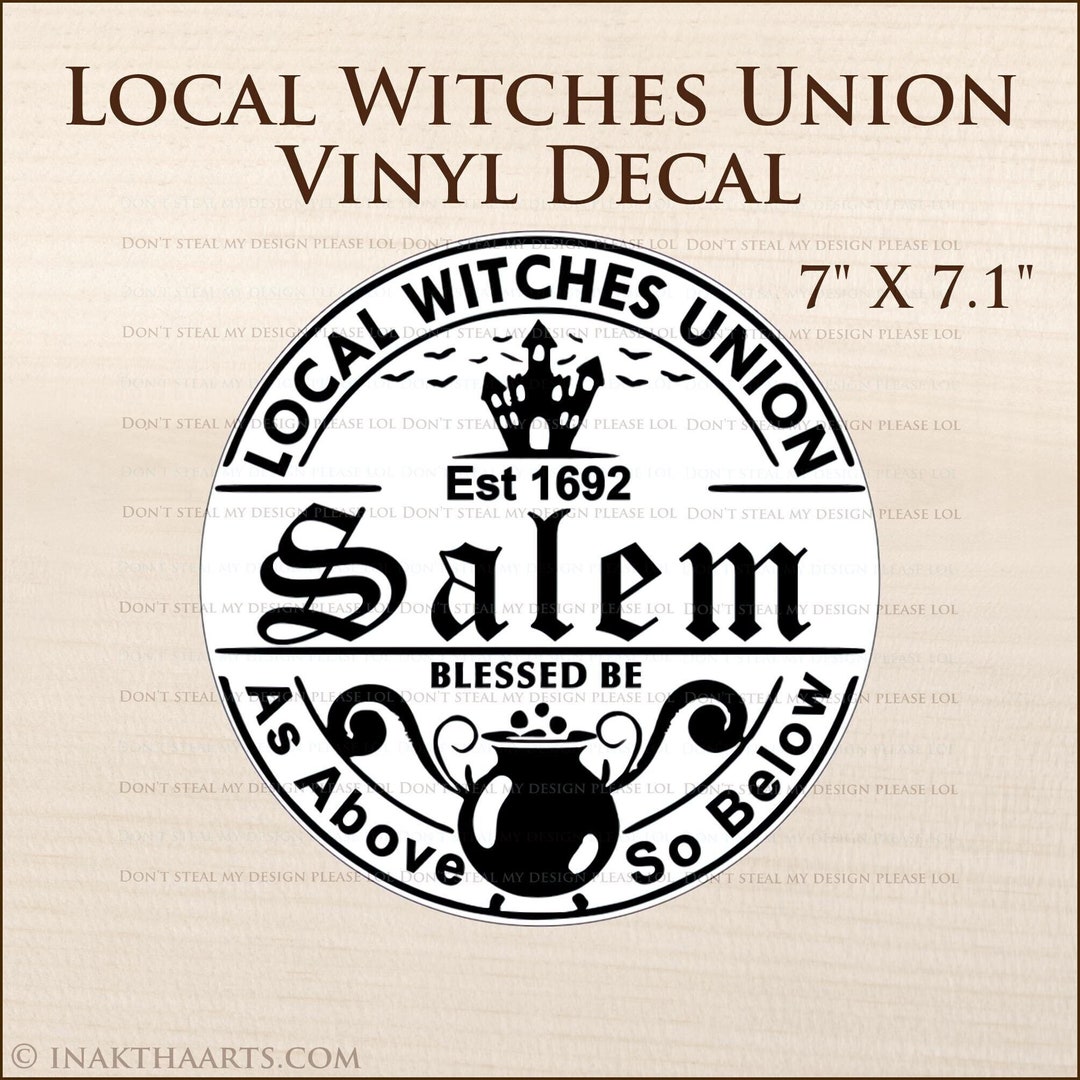 Local Witches Union Pagan Pride Car Sticker Vinyl Decal - Etsy