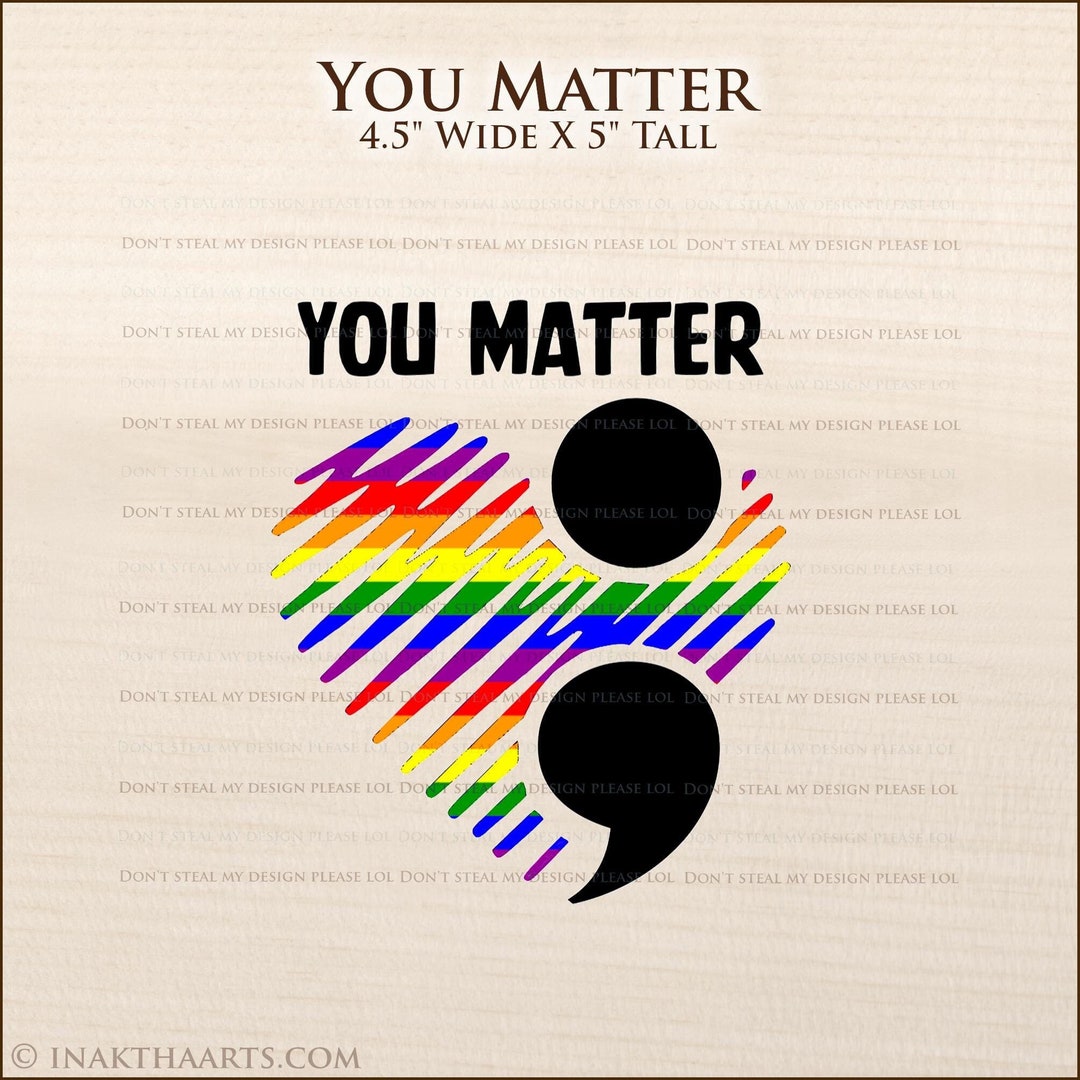 Pride Semicolon Vinyl Decal - Etsy