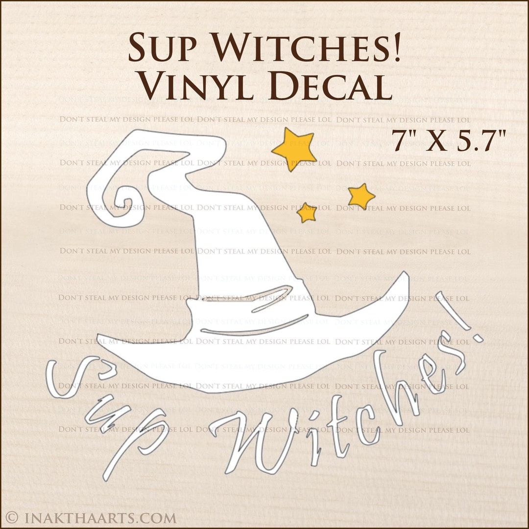 Sup Witches! Pagan Car Sticker Vinyl Decal - Etsy